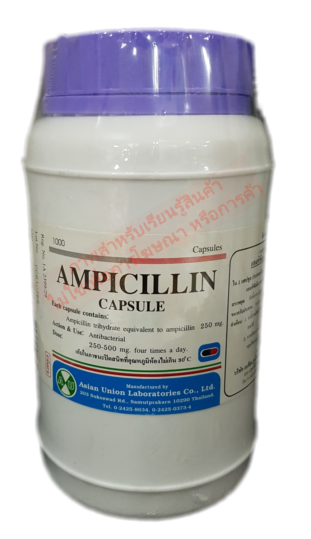 AMPICILLIN 250 MG 1000′S ดำ-แดง AU