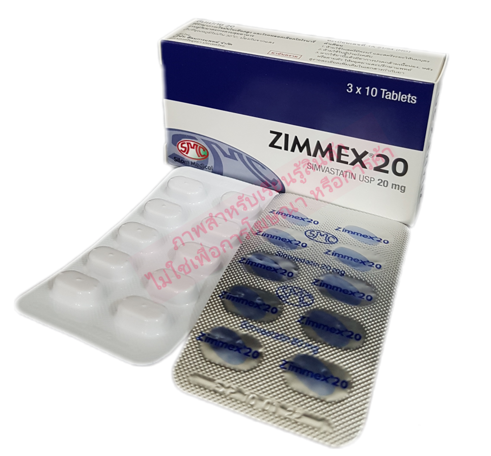 ZIMMEX ***20 mg simvas 3*10′s